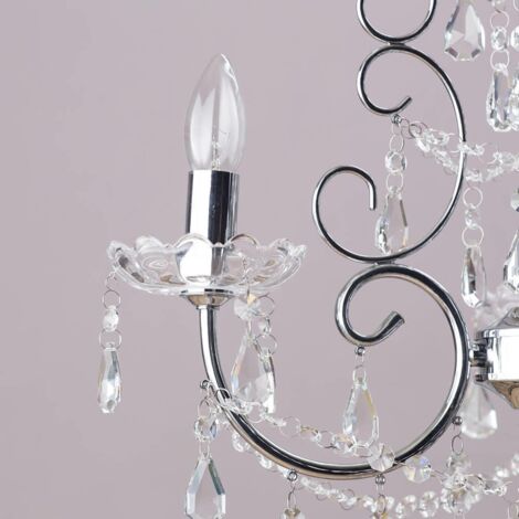 Litecraft Madonna Chandelier Dual Mount Ceiling Light 3 Arm - Polished ...