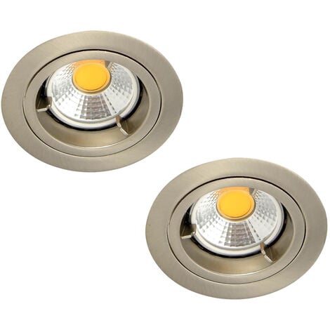 Litecraft Recessed Downlight Fire Rated Fixed Spotlight in Satin Chrome ...
