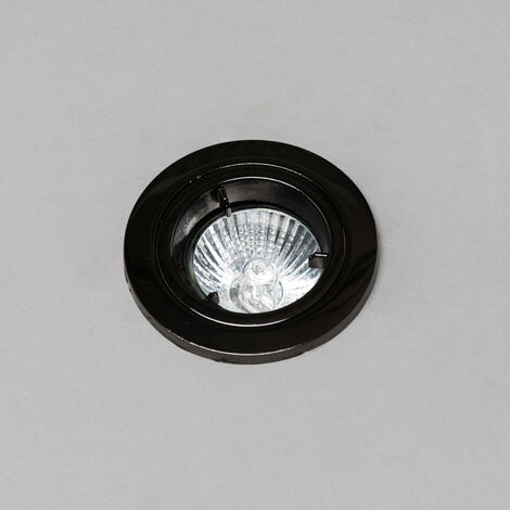 Litecraft Recessed Downlight Fire Rated Fixed Spotlight in Black Chrome ...