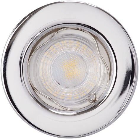 Litecraft Recessed Downlight Fire Rated Fixed Spotlight Polished Chrome ...