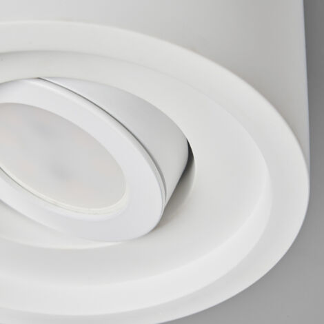Litecraft Keen Downlight Flush Tiltable Ceiling Spotlight Fitting - White
