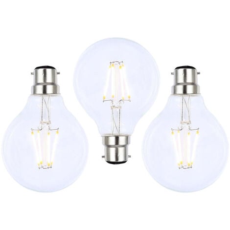 Litecraft Light Bulb B22 Bayonet Cap 4 Watt Filament Globe LED in Clear ...