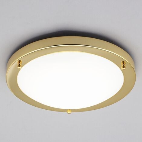 Litecraft Mari Ceiling Light Large Bathroom Flush 18W LED IP44 Fitting ...