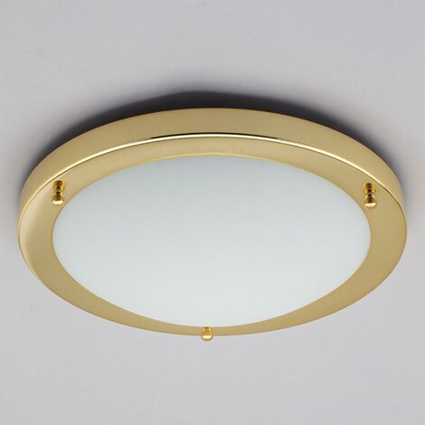 Litecraft Mari Ceiling Light Large Bathroom Flush 18W LED IP44 Fitting ...