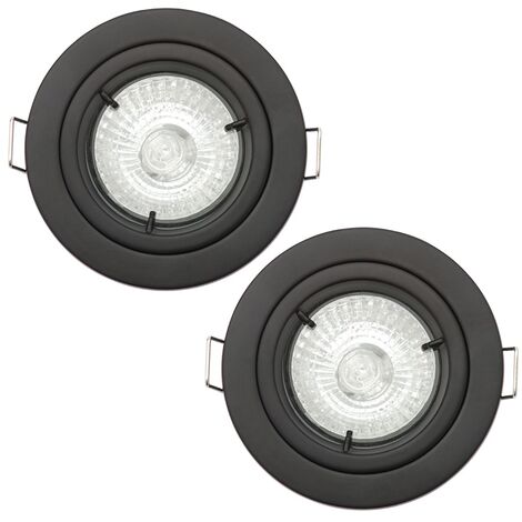 Litecraft Recessed Downlight Fire Rated Fixed Spotlight in Matte Black ...