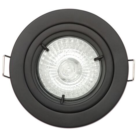 Litecraft Recessed Downlight Fire Rated Fixed Spotlight in Matte Black ...