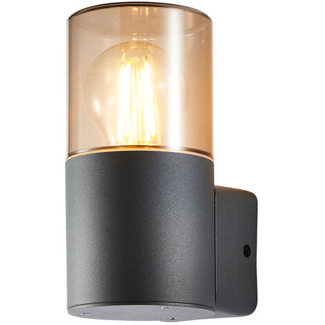 Litecraft Tegan 1 Light Outdoor Round Up Wall Light IP44 Rated E27 ...