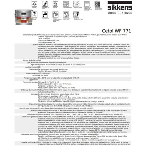 Saturateur SIKKENS WF771 bleu marine anti UV bois grise 2,5L ...