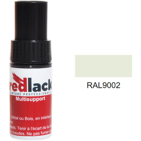 Flacon de retouche 9 ml – RAL 9002 – Blanc gris – Mat – multisupport ...