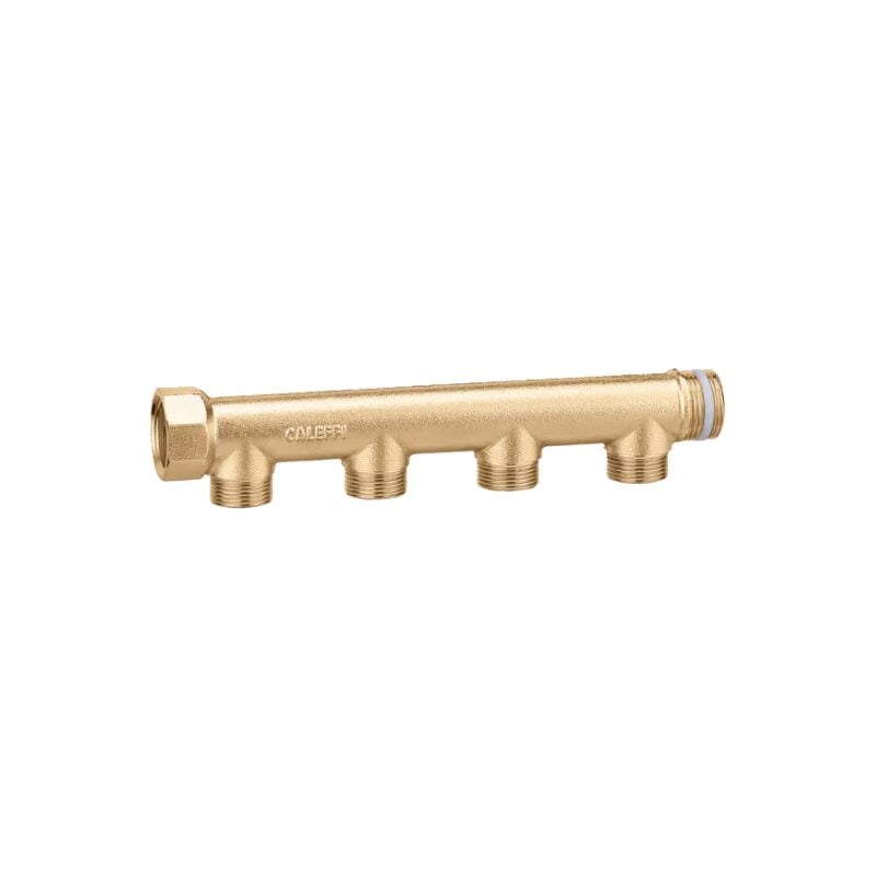 Collettore semplice, componibile 1 1/4" 3 derivazioni, interasse 60 Caleffi 592736 1 1/4” - 3