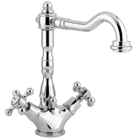 Rubinetto monoforo lavabo con canna orientabile Bronzato Paffoni serie Belinda-Melissa FBLV075BR ...