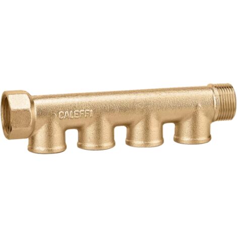 Collettore semplice, componibile 3/4" 4 derivazioni, 1/2" F Caleffi 349340 3/4” - 4