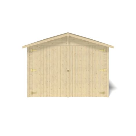 Garage en bois - 18,19m2 - 3,05x5,91m - Ep. 18mm - couleur: naturel
