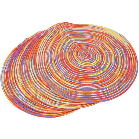 Napperons Ronds ColoréS TresséS pour Coureur de Table à Manger de ...