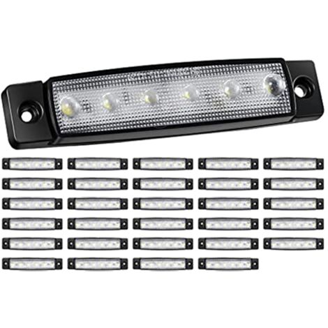 30 PièCes LED Marine Boat Lights 12V 6 LED Marine Lights Deck Transom ...