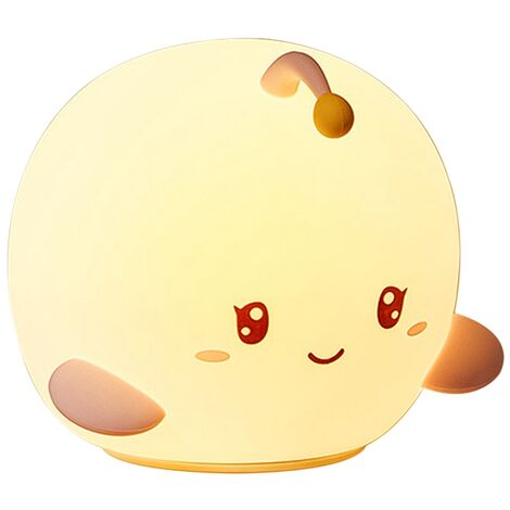 Veilleuse Lampe de Chevet RGB Presse Capteur Lampe en Silicone USB Rechargeable Dessin Animé ...