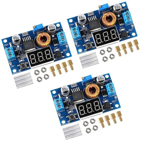 3 PièCes XL4015E 5A Haute Puissance 75W 1.25-38V RéGlable DC-DC 5A Convertisseur Abaisseur ...