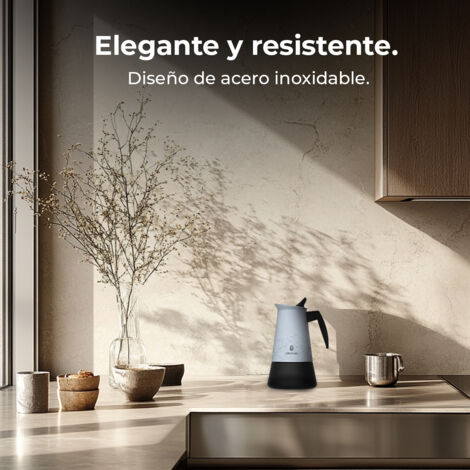 Cecotec Cafetera Italiana Piccolina 900 Blue. 450ml, 10 Tazas de Café ...