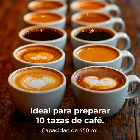 Cecotec Cafetera Italiana Piccolina 900 Blue. 450ml, 10 Tazas de Café ...