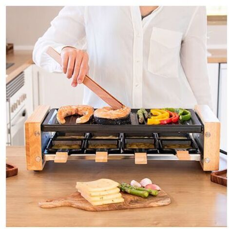 Cecotec Raclette de madera Cheese&Grill 8200 Wood Black. 1200 W ...