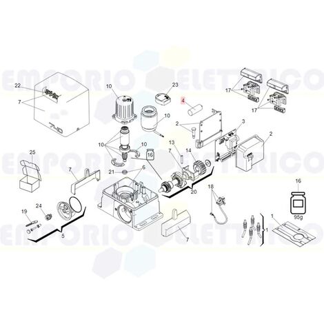 faac Ersatzteil des Kondensators 10µf mka 450v 760024