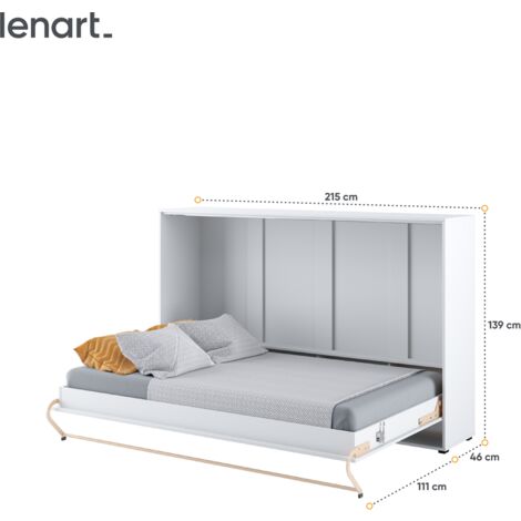 Cama abatible Lenart Concept Pro CP05 120x200 horizontal blanco mate