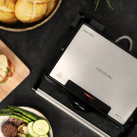 Cecotec – Grill électrique Rock’nGrill 1500W – Surface de cuisson 24,5 ...