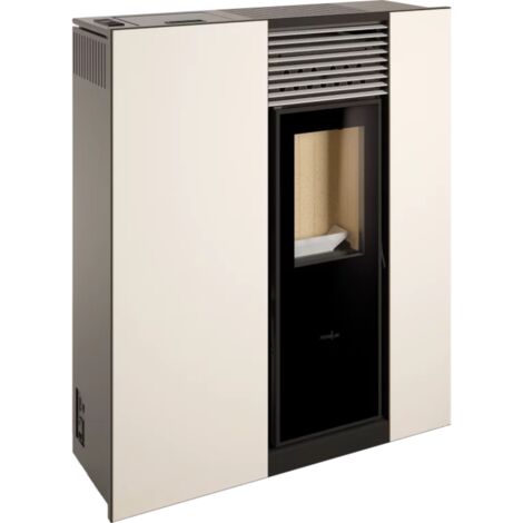 BRICOSOL ESTUFA DE PELLETS GENESIS STEEL 6 BLANCO PERLA DE FERLUX