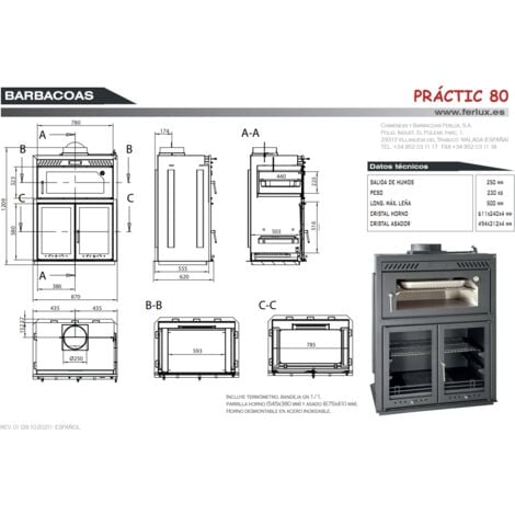 BRICOSOL BARBACOAS METÁLICAS FERLUX MODELO PRACTIC 80