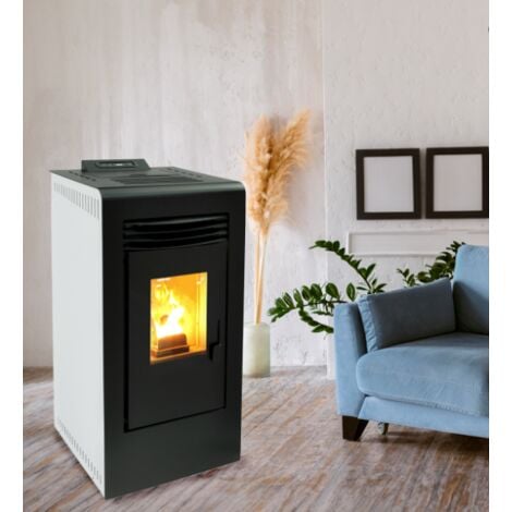 FABRICALOR ESTUFA DE PELLETS ÉLITE 12 BLANCO VENTILADA