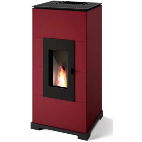 ESTUFA PELLET MONTEGAN MODELO AC11 ROJO