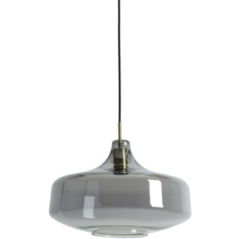 Light & Living - suspension - Solna - bronze - verre verre fumé