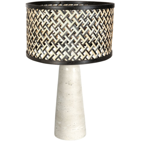 Anne Lighting - lampe de table - Travino - crème naturel - bambou