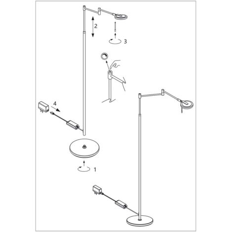 Steinhauer lampadaire Turound - échantillon - métal - 3082ST