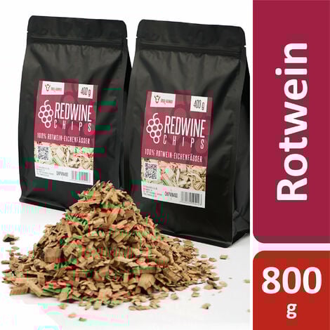 BBQ-Toro Redwine Smoker Chips 800 g da botti di rovere 100% vino rosso
