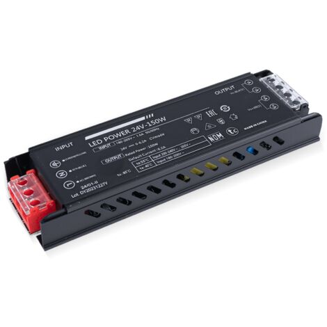 Alimentation LED 24V 150W extra-plate - 6.25A - Haute efficacité