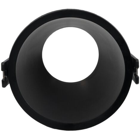 Collerette spot encastrable rond - Faible UGR - Découpe Ø85mm - Noir