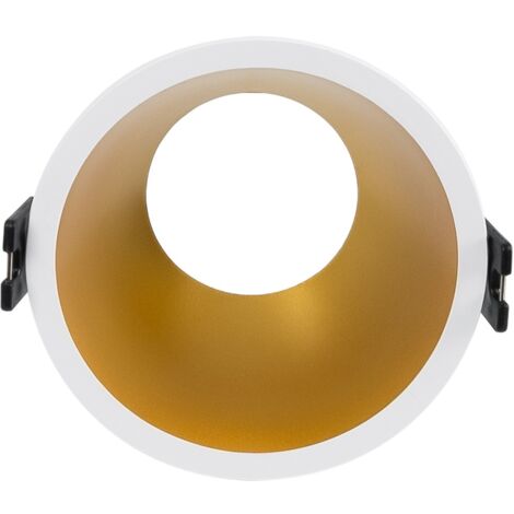 Collerette spot encastrable rond - Faible UGR - Découpe Ø85mm - Blanc ...