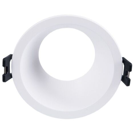 Collerette spot encastrable ronde - Faible UGR - Découpe Ø75mm - Blanc
