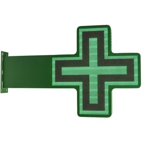Croix pharmacie LED RGB multicolore programmable P6 - Extérieur