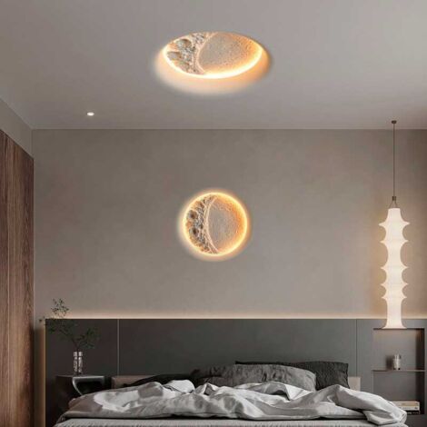 Spot en plâtre "SIDEREUS" en forme de lune - 300x300 mm - 8,5 W