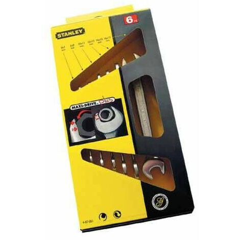 Stanley - Satz mit 6 Maulschlüsseln von 6 bis 17 mm - 4-87-051