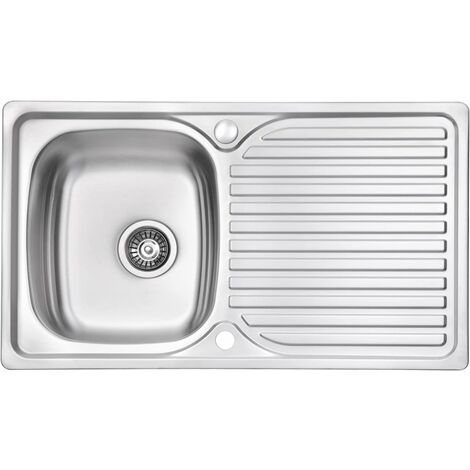 JASSFERRY Stainless Steel Kitchen Sink Single 1 Bowl Inset Reversible ...