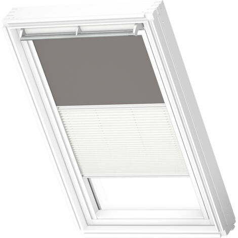 VELUX Original Store Duo Occultant et Tamisant (DFD), Cadre Blanc, U04 Gris