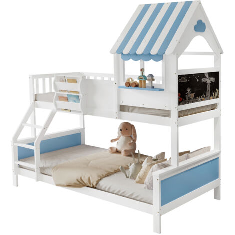 Lit Superposé 90/120x200 cm avec Caisson de Rangement, Lit Enfant avec ...