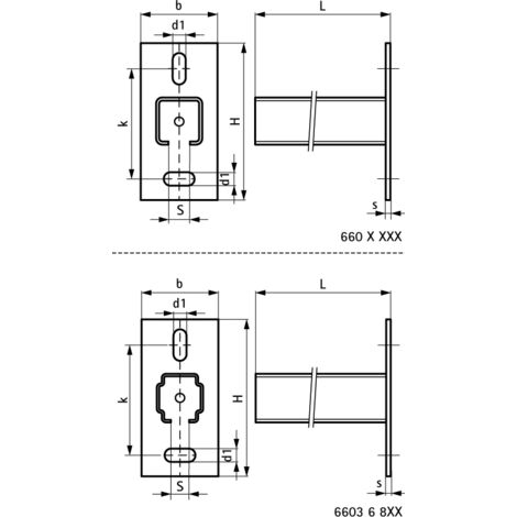 Wandkonsolen WALRAVEN BIS RapidRail® BUP1000 300 mm - für WM1-Schiene ...