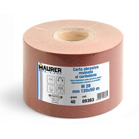 Maurer f05-89383 Carta Abrasiva Resinata al Corindone, Multicolore