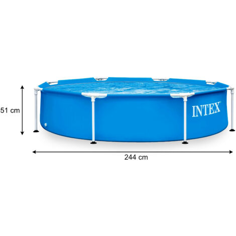 Intex 28205 Frame Swimming Pool Ø244x51cm Aufstellpool Planschbecken ...