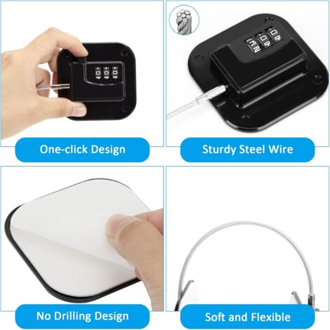 Verrou de Réfrigérateur avec Code Securite Fenetre pour Enfant avec Adhésive pour Bloque Porte ...