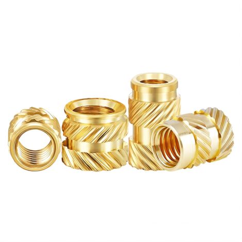 100 Pièces Inserts D'écrou Écrous Moletés en Laiton Inserts Filetés ...